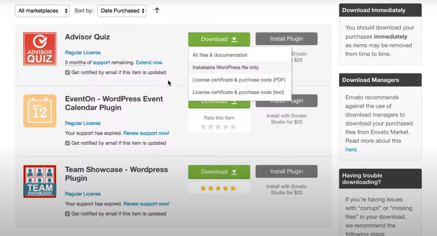 Installation - Support IWP