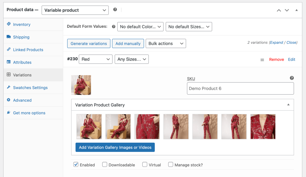 Product Gallery - Support IWP